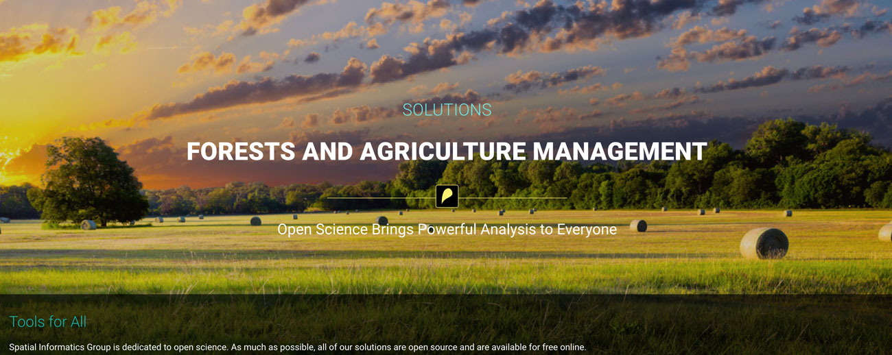 Solutions Forest & Agriculture Management - SIG - Spatial Informatics Group